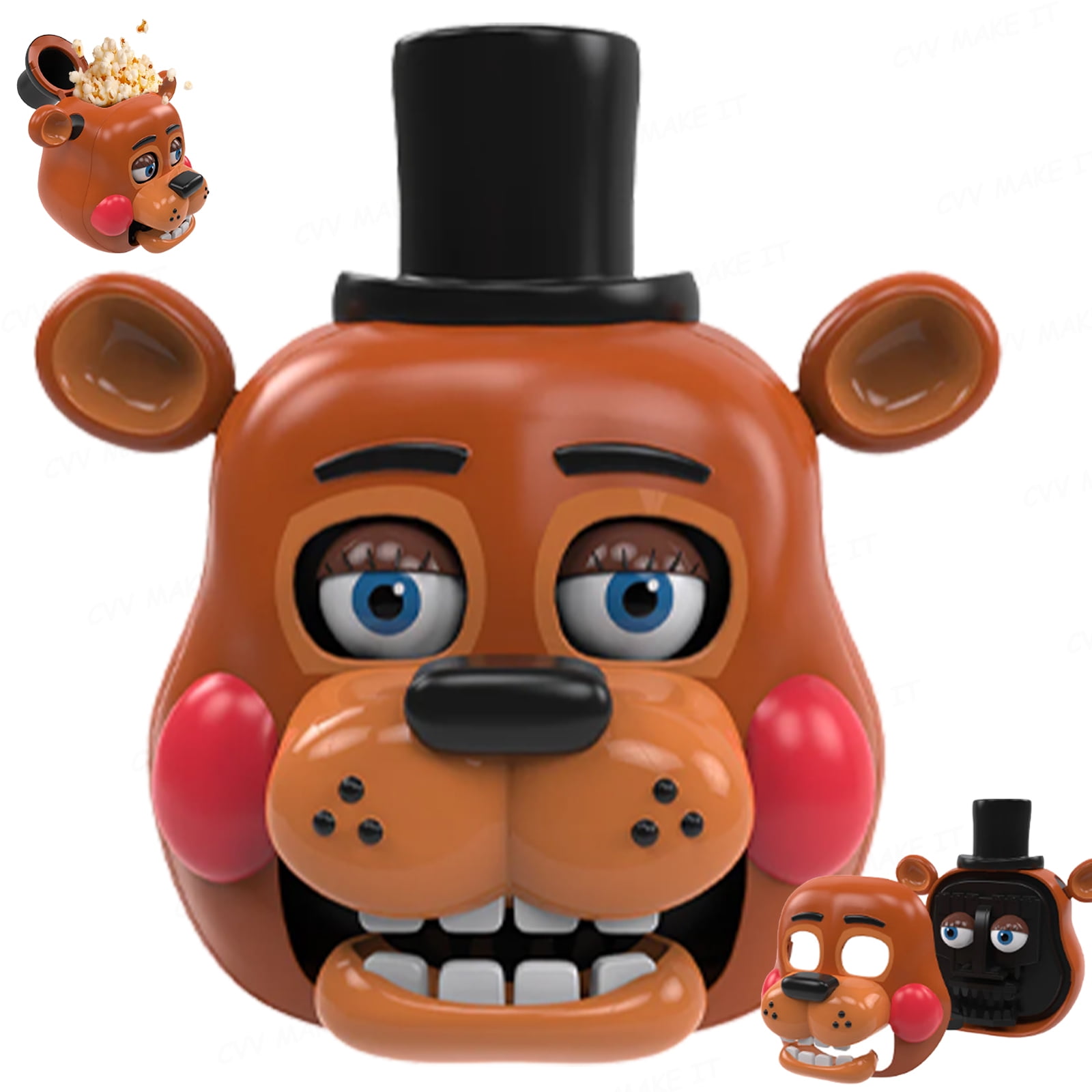 Toy Freddy / Freddy Fazbear Removable Mask Popcorn Bucket – 130oz ...