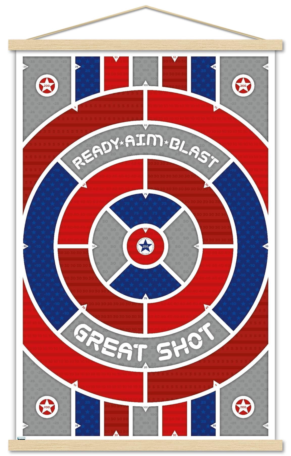 Toy Gun - Target Wall Poster with Wooden Magnetic Frame, 22.375" x 34 ...