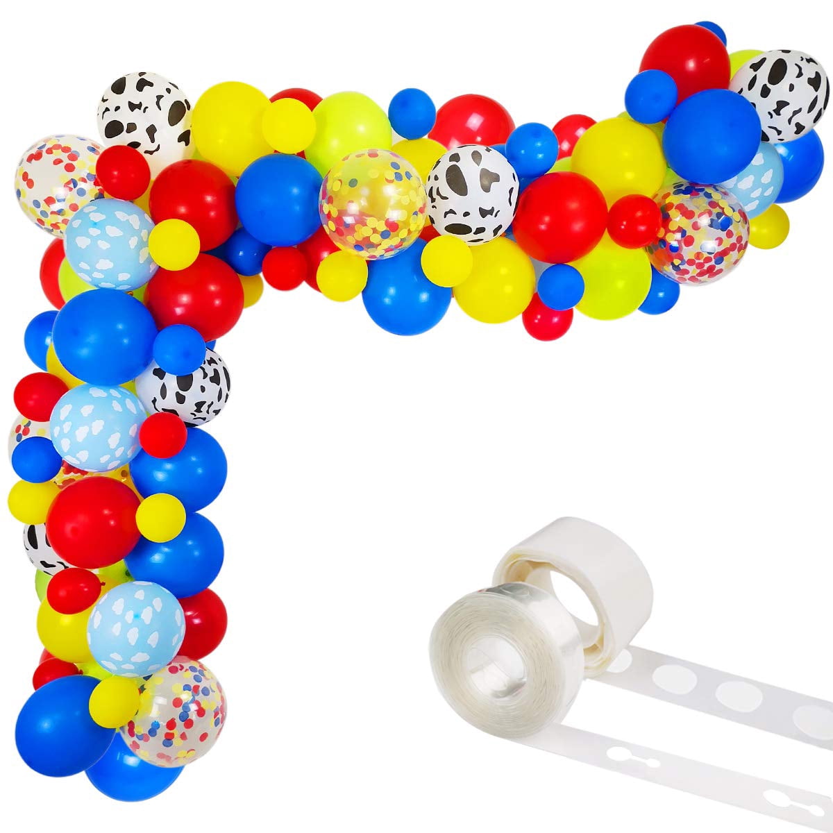 Toy Inspired Story Balloon KEF16 Arch & Garland Kit, 5" Cloud Cow Print ...