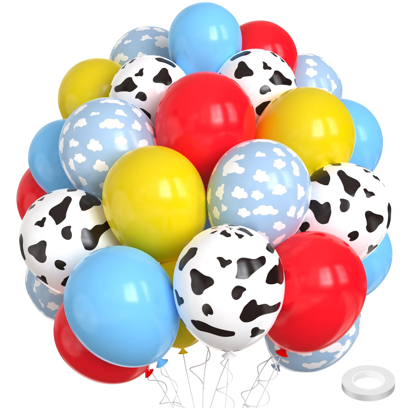 Toy Inspired Story Balloons, IFF17 60pcs 12 Inches Cow Pattern Cloud ...