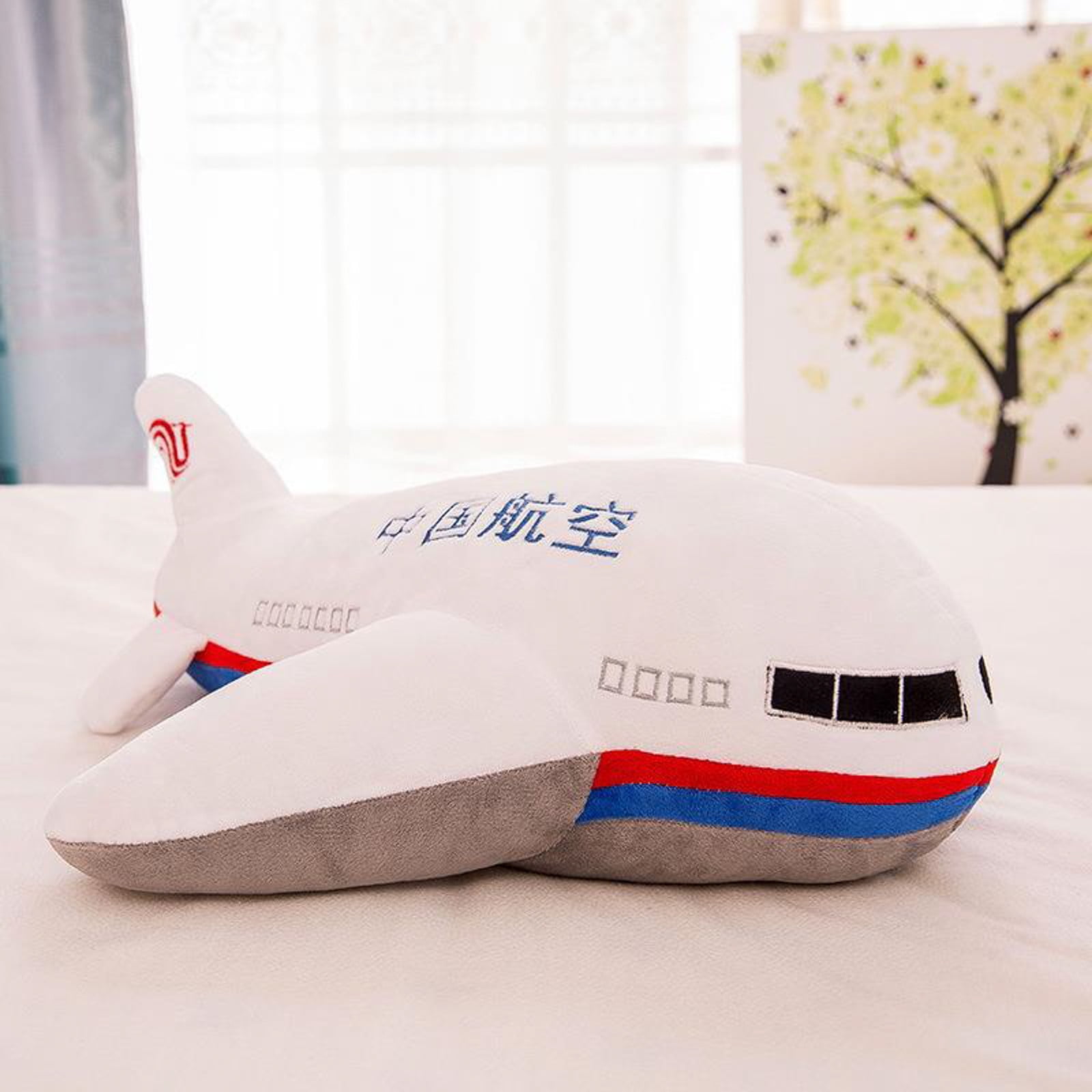 Toy Large Airplane Kids Sleeping Cushion Soft Aircraft Stuffed Pillow ...