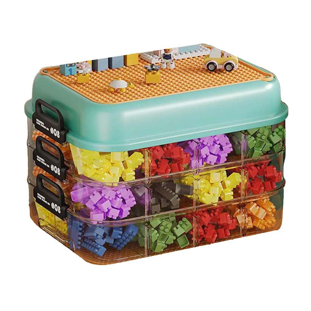 Toy Organizer Bins with Compartments, Building Blocks Storage, Storage ...