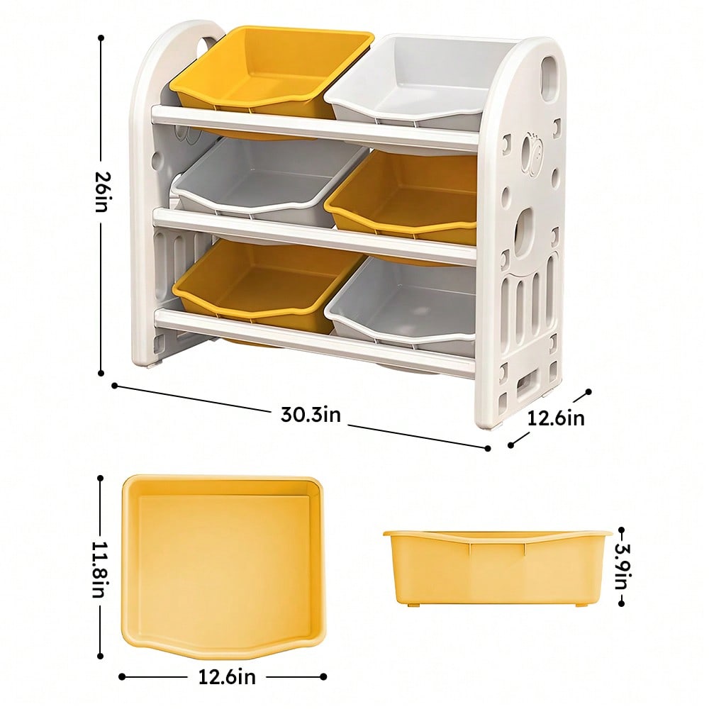 Toy Organizer With 6 Storage Bins, Toy Organizer And Storage For Kids ...
