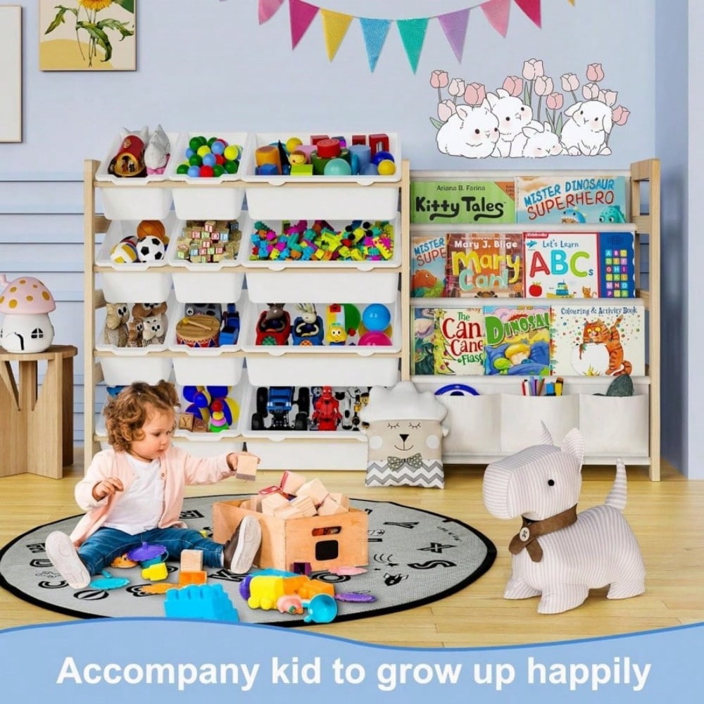 Toy Organizers And Storage With Bookshelf For Kids, Playroom ...