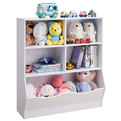 Toy Organizers and Storage, Kids Bookshelf and Bookcase for Playroom ...