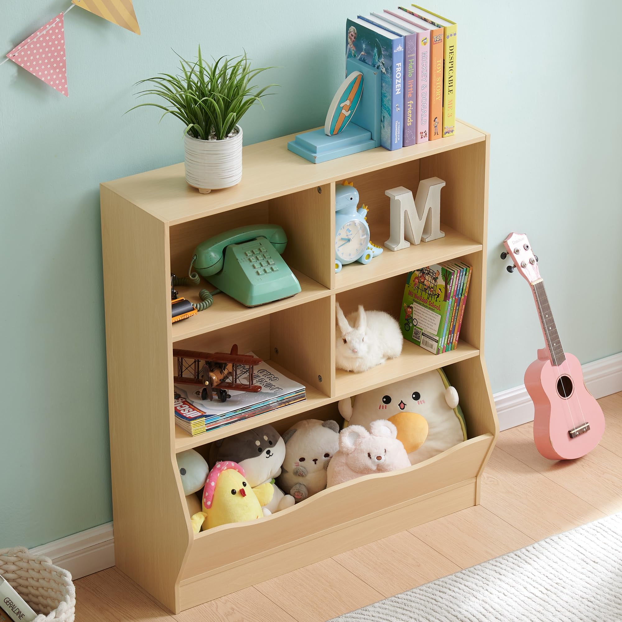Toy Organizers and Storage, Kids Bookshelf and Bookcase for Playroom ...