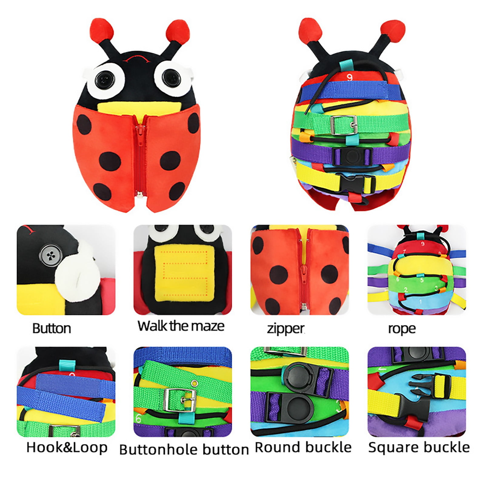 Toy Owl Buckle Sensory Toy for Fine Motor Development with Maze Game ...