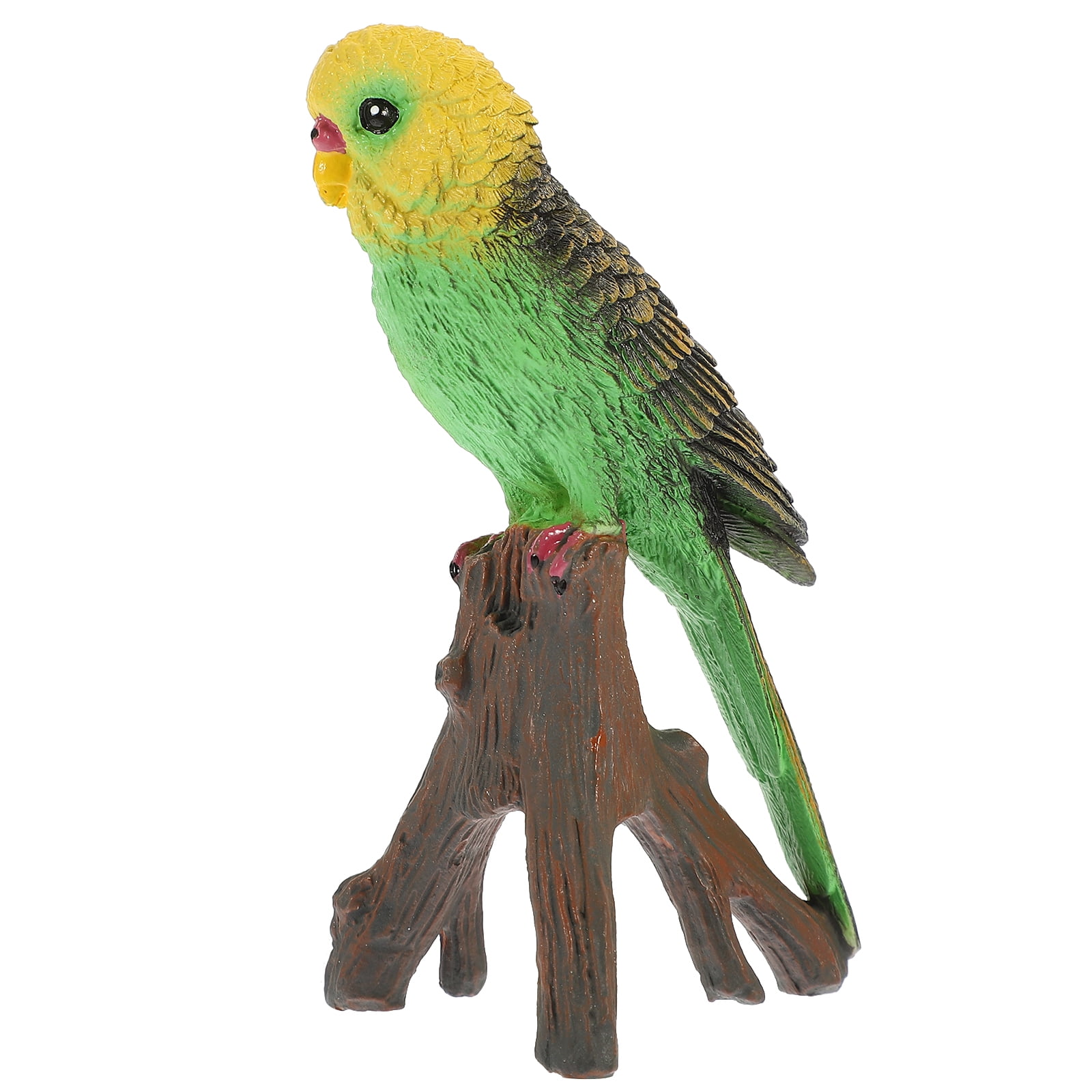 Toyandona Realistic Bird Statue Parrot Figurine Green ABS 1Set ...
