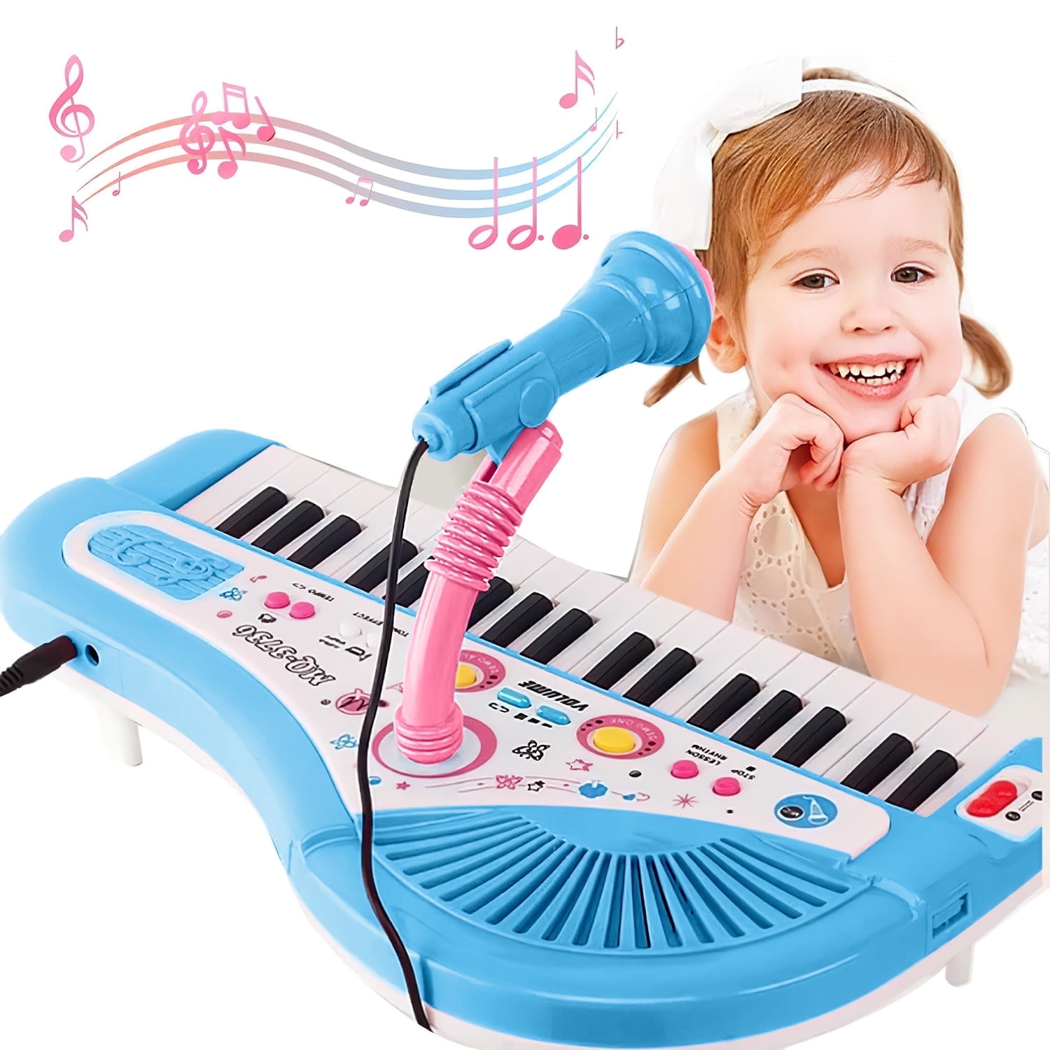 Xueyu 37 Keys Piano Keyboard, Baby Piano for Kids with Microphone ...