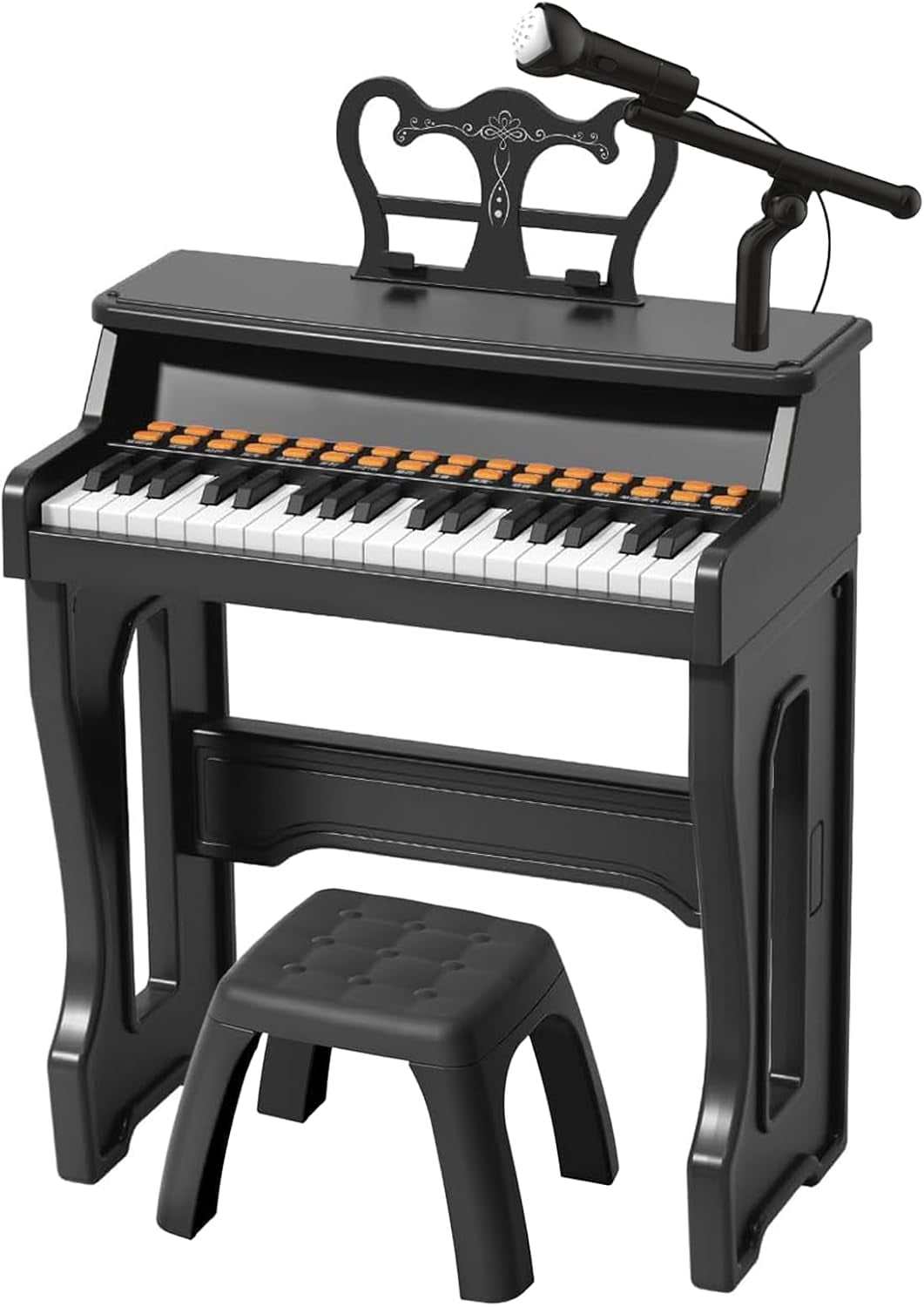 Toy Pianos for Kids,37 Keys Pianos Toy with Stool and Microphone for ...