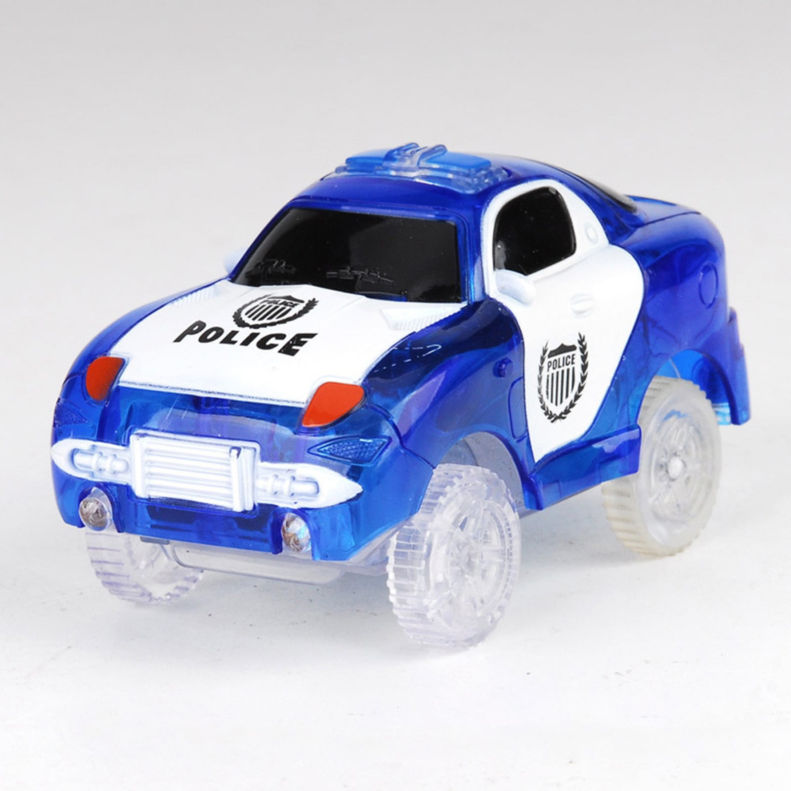 Toy Police Car with Transparent Wheels - Mini Blue Police Vehicle Toy ...