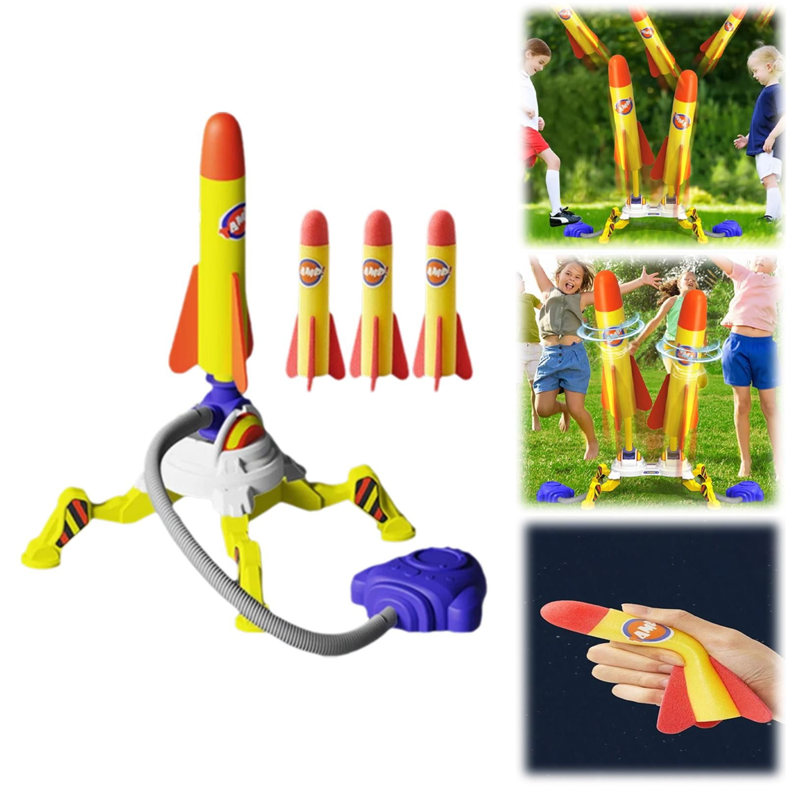 Toy Rocket Launcher for 4-12 Kids, Outdoor Toys Dual Rocket Launcher ...