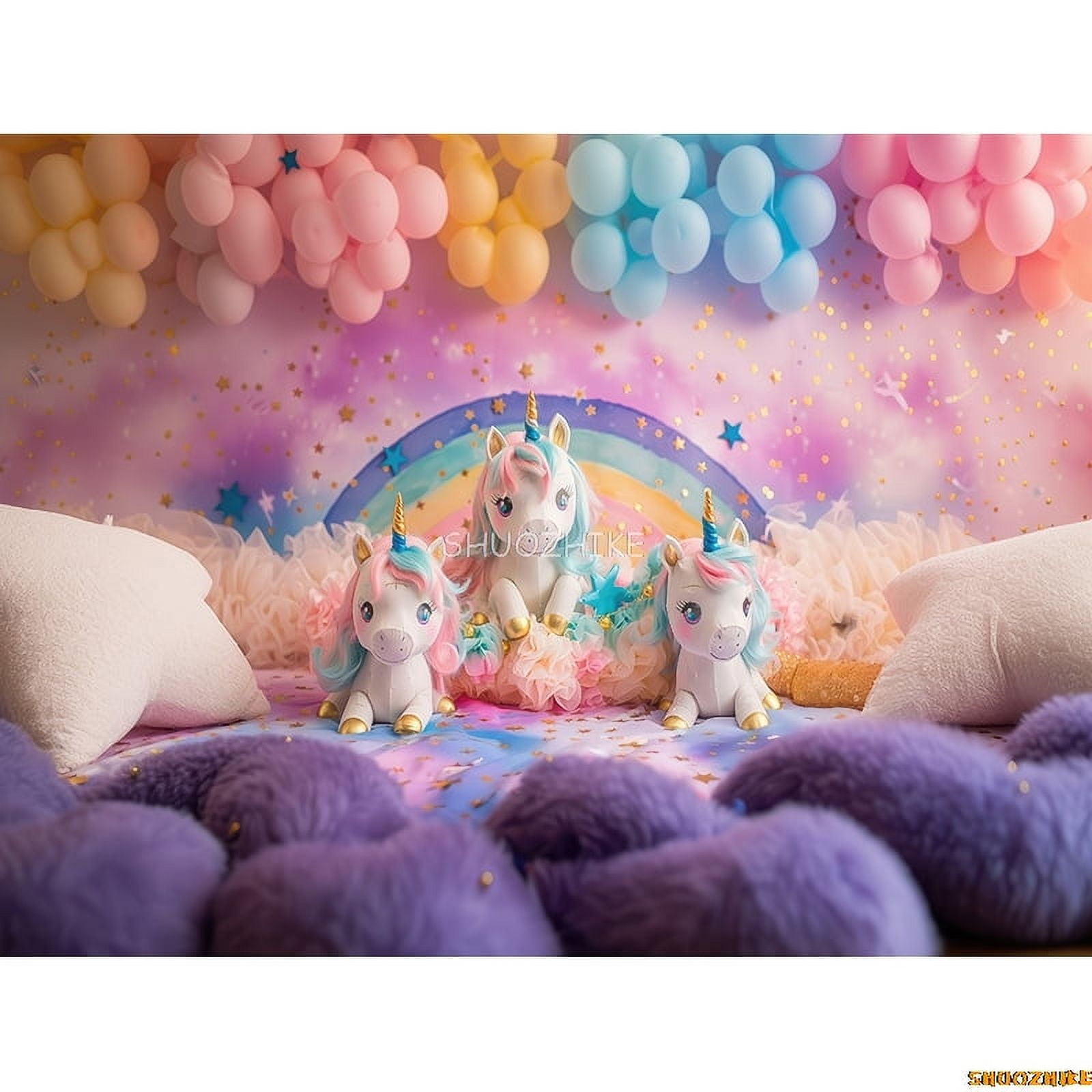 Toy Room Unicorn Balloons Door Photography Backdrops Lighthouse Cloud ...
