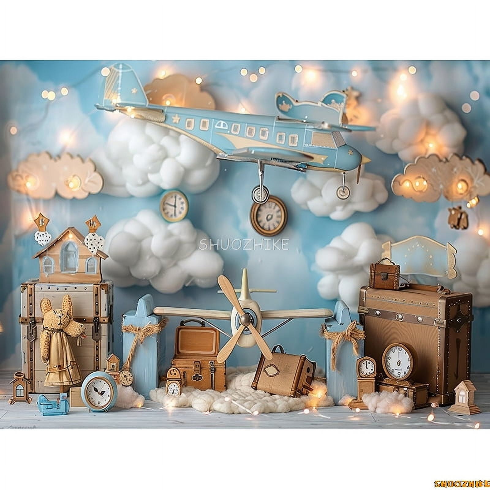 Toy Room Unicorn Balloons Door Photography Backdrops Lighthouse Cloud ...