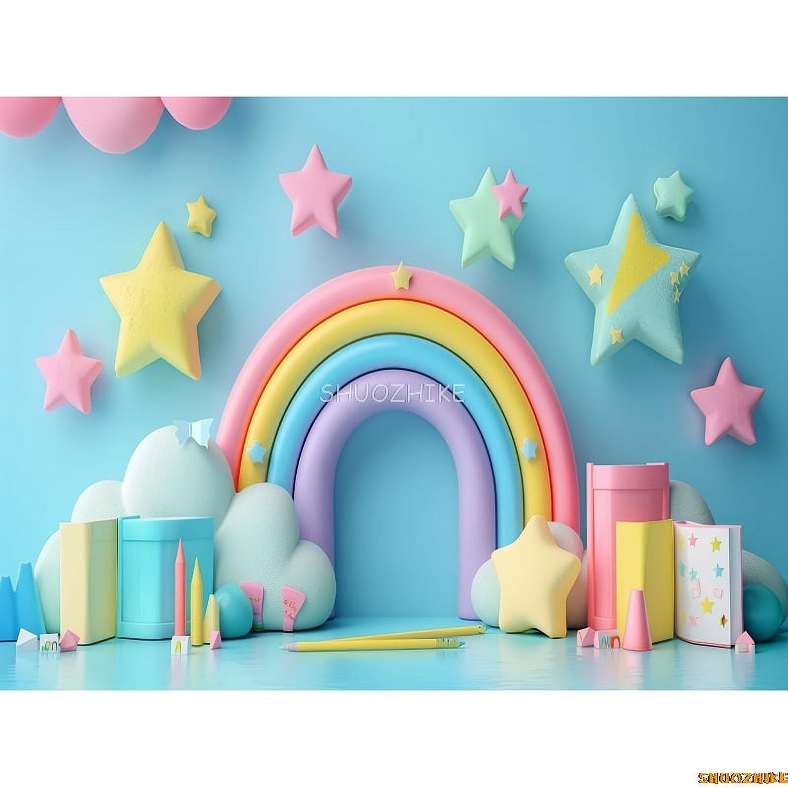 Toy Room Unicorn Balloons Door Photography Backdrops Lighthouse Cloud ...
