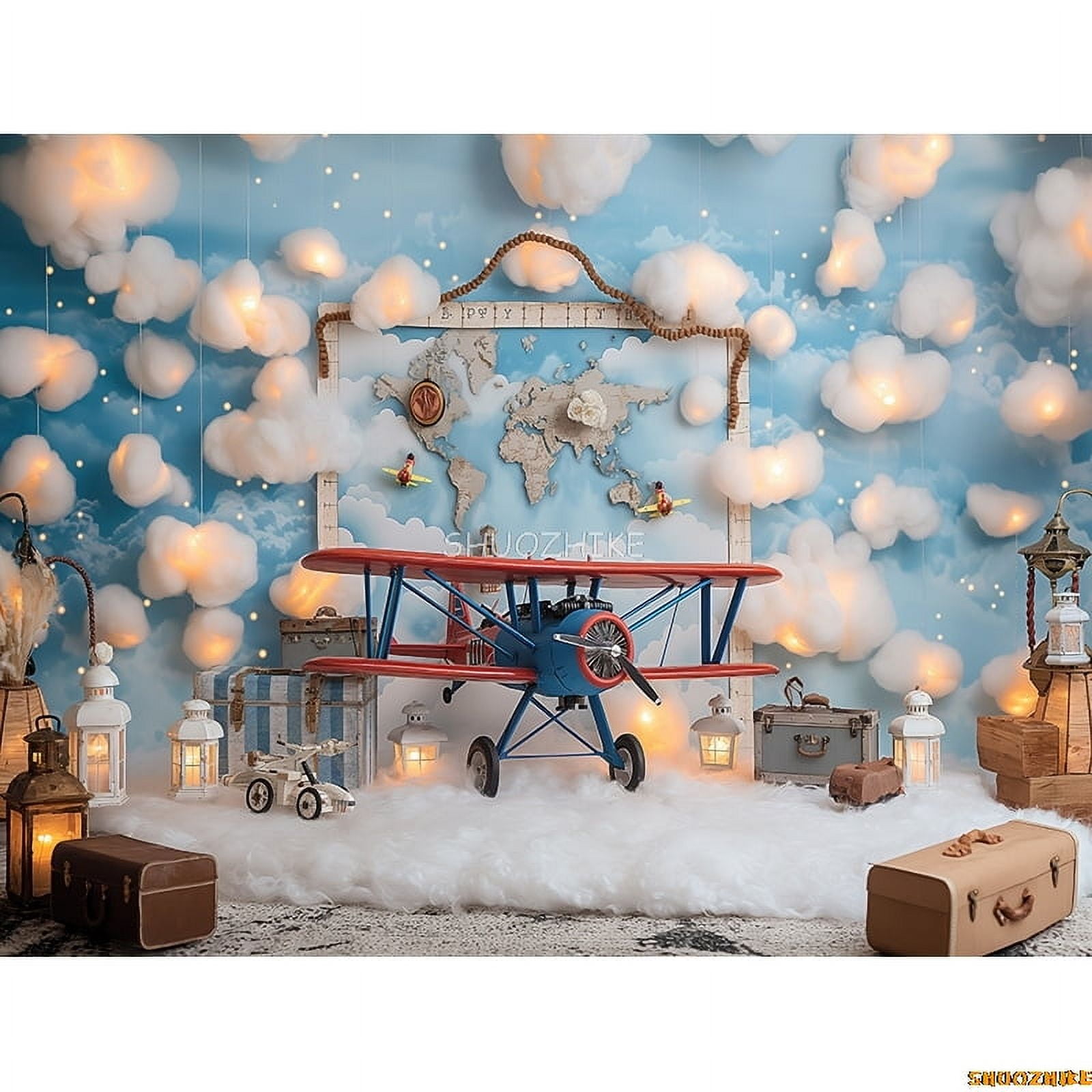 Toy Room Unicorn Balloons Door Photography Backdrops Lighthouse Cloud ...