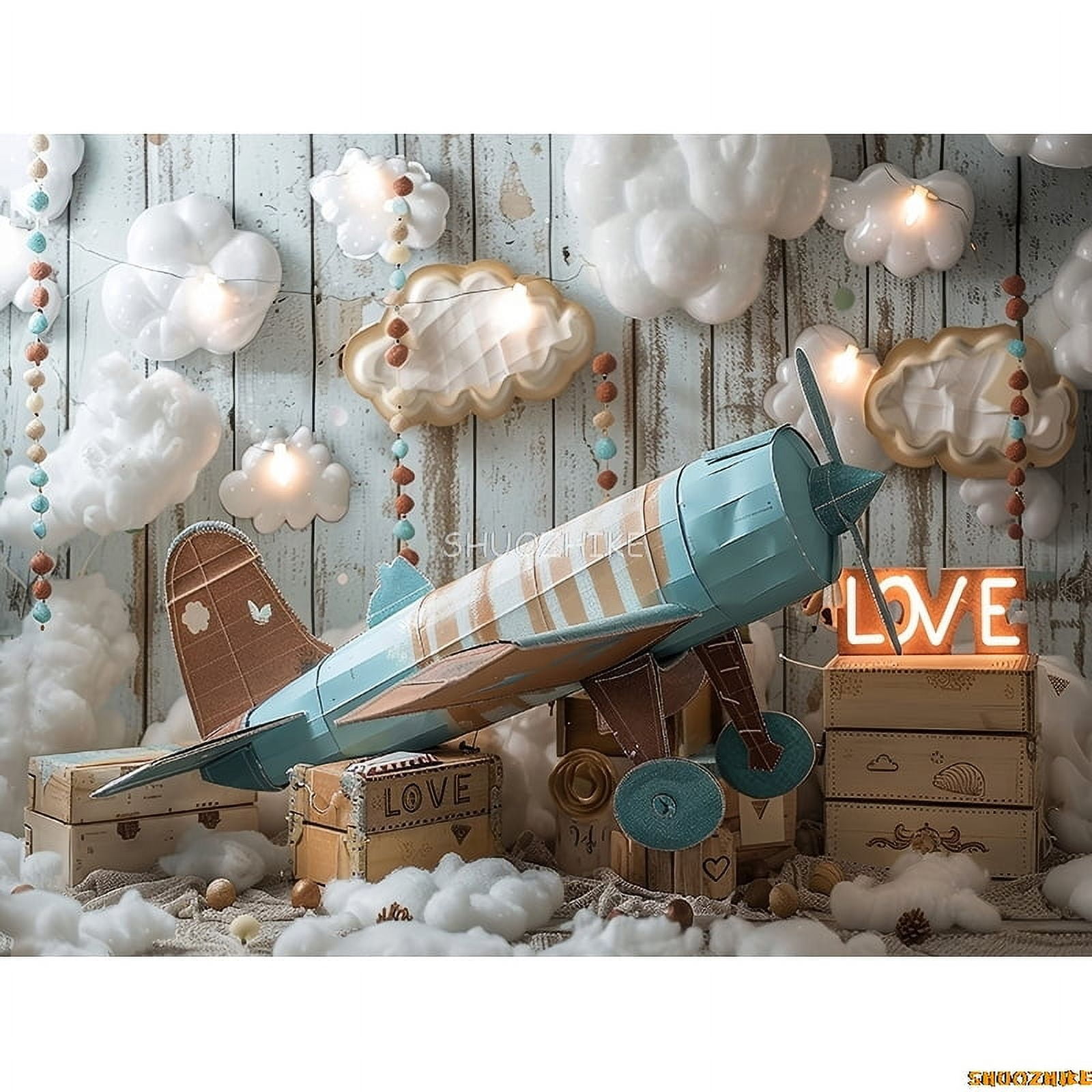 Toy Room Unicorn Balloons Door Photography Backdrops Lighthouse Cloud ...