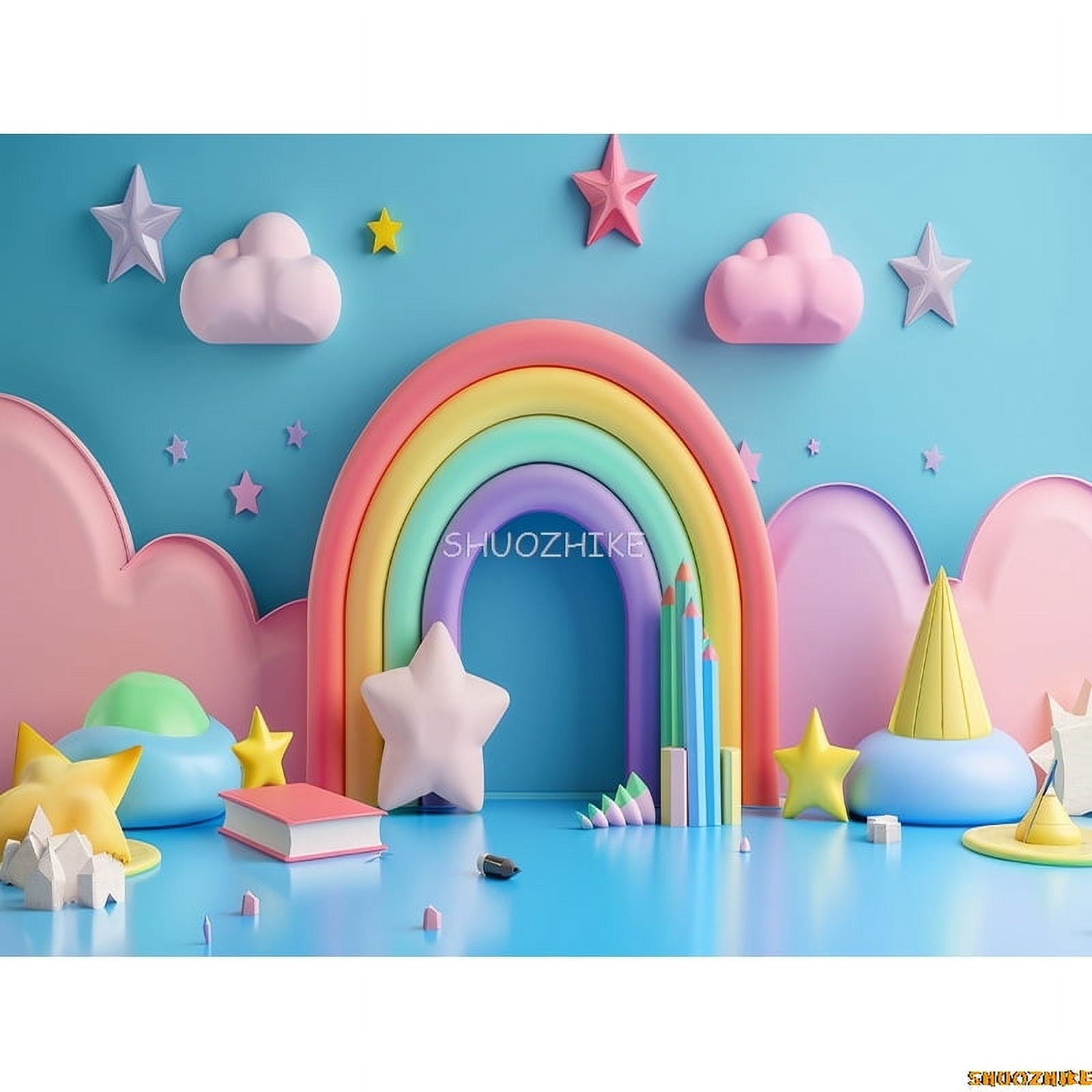 Toy Room Unicorn Balloons Door Photography Backdrops Lighthouse Cloud ...