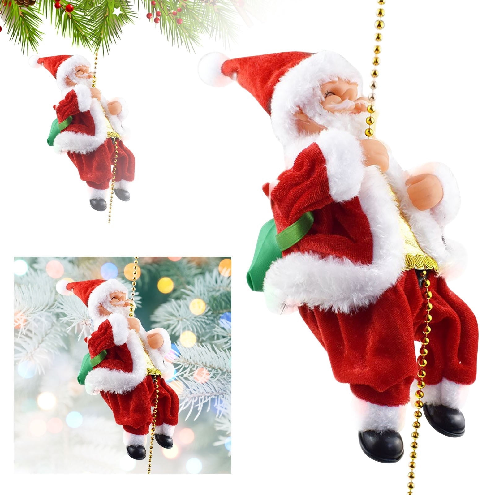 Toy Santa Climber with Music and Lights Indoor Outdoor Holiday for Kids ...