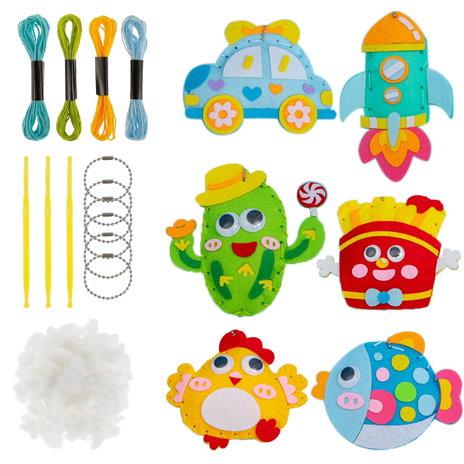 Toy Sewing Kit Easy Sewing Doll Kit for Beginner Handcraft Sewing Fun ...