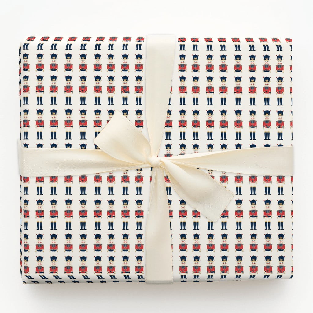 Toy Soldier Nutcracker Guard Pattern Gift Wrapping Paper - Walmart.com