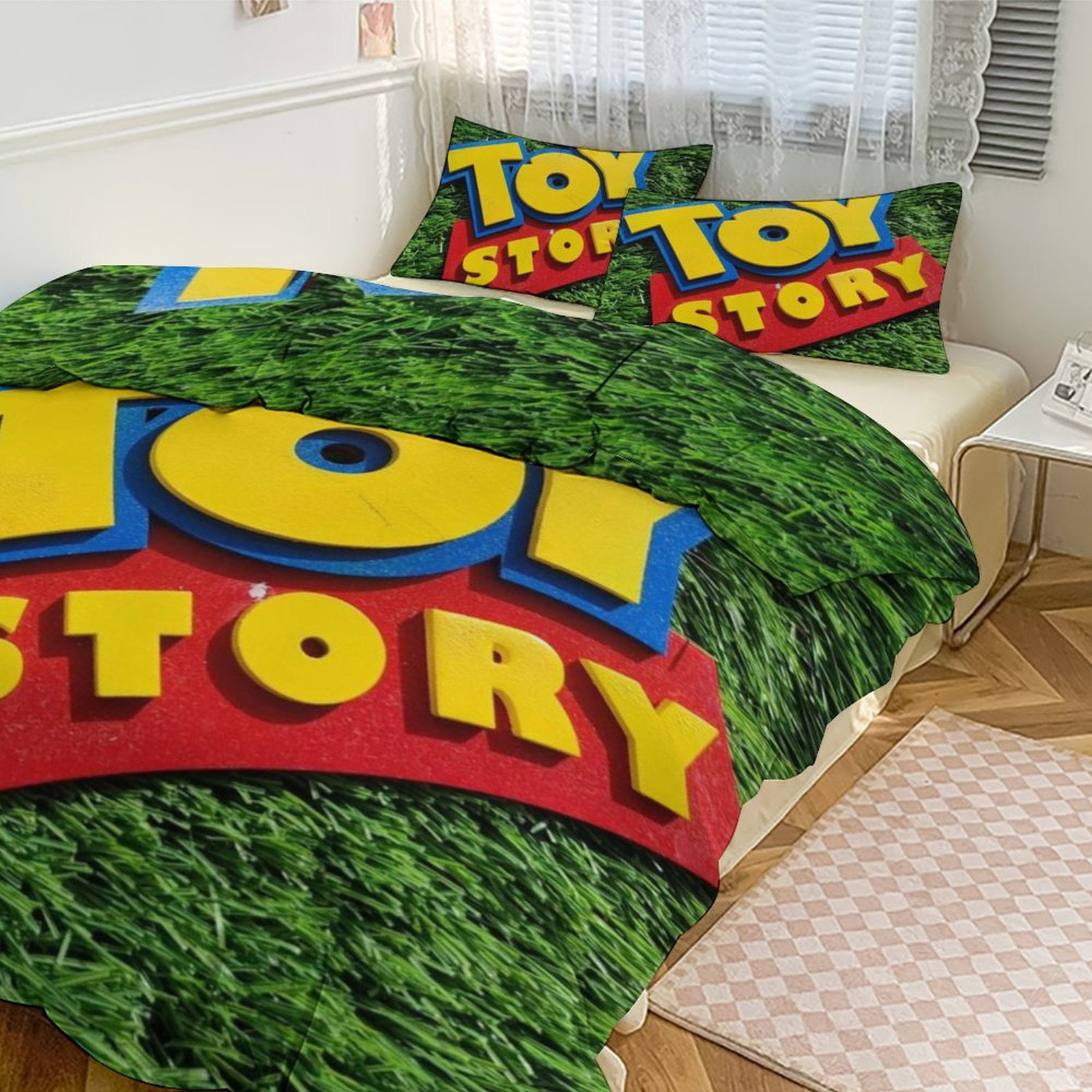 Toy Sto-ry Bedding Set Anime Three-piece for Boys Girls Teens Twin Toy ...