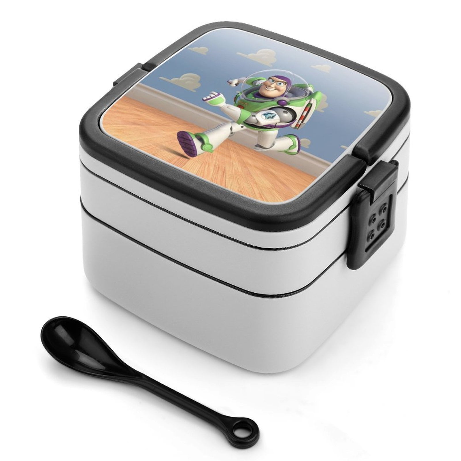 Toy Stor Bento Box Double Layer Lunch Box with Spoon And Handle Leak ...