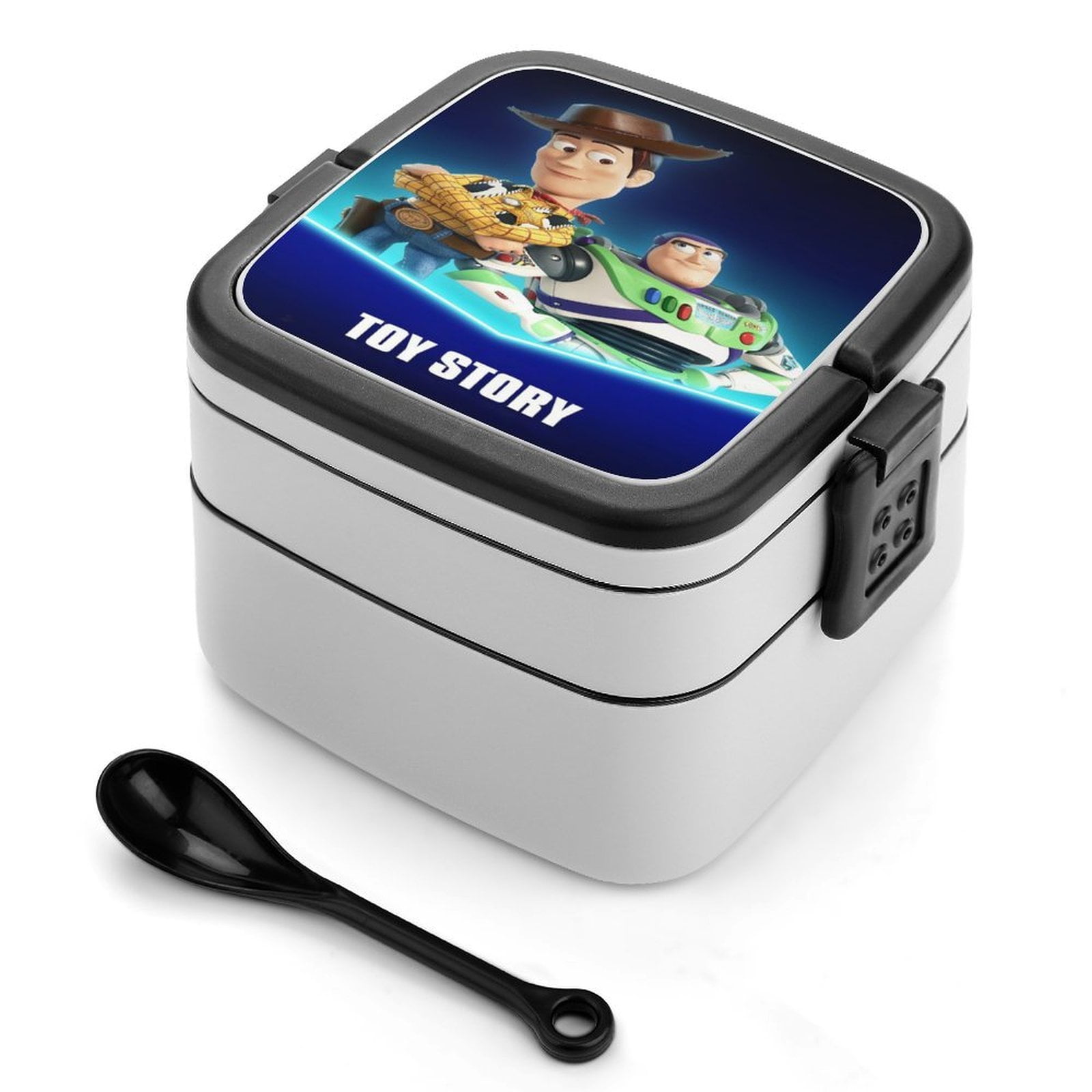 Toy Stor Bento Box Double Layer Lunch Box with Spoon And Handle Leak ...