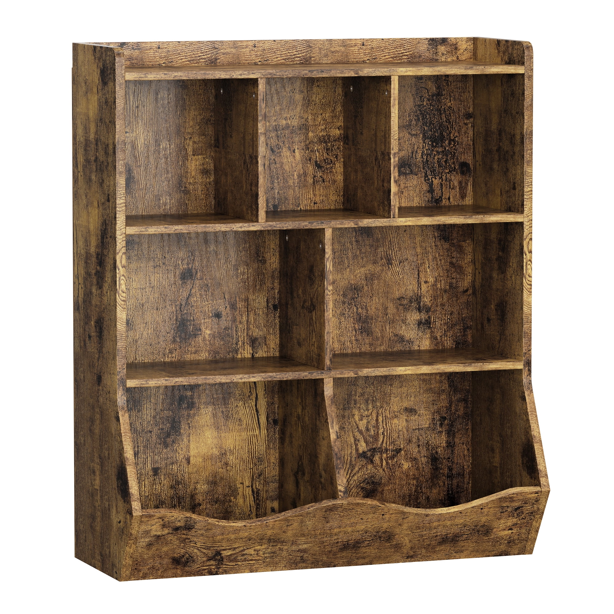 Toy Storage Cabinet, Three-Tier Kids Bookshelf and Bookcase for Storage ...