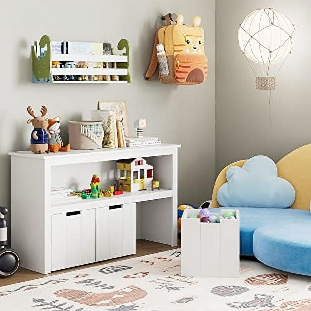 Toy Storage Cabinet with 3 Movable Drawers, Floor Storage Organizer ...