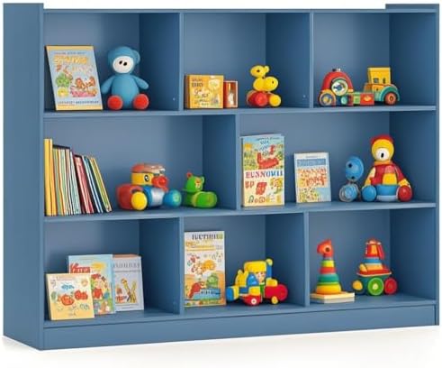 Toy Storage Organizer, 2-Tier Kids Bookshelf, 5 Cube Kids' Bookcases ...