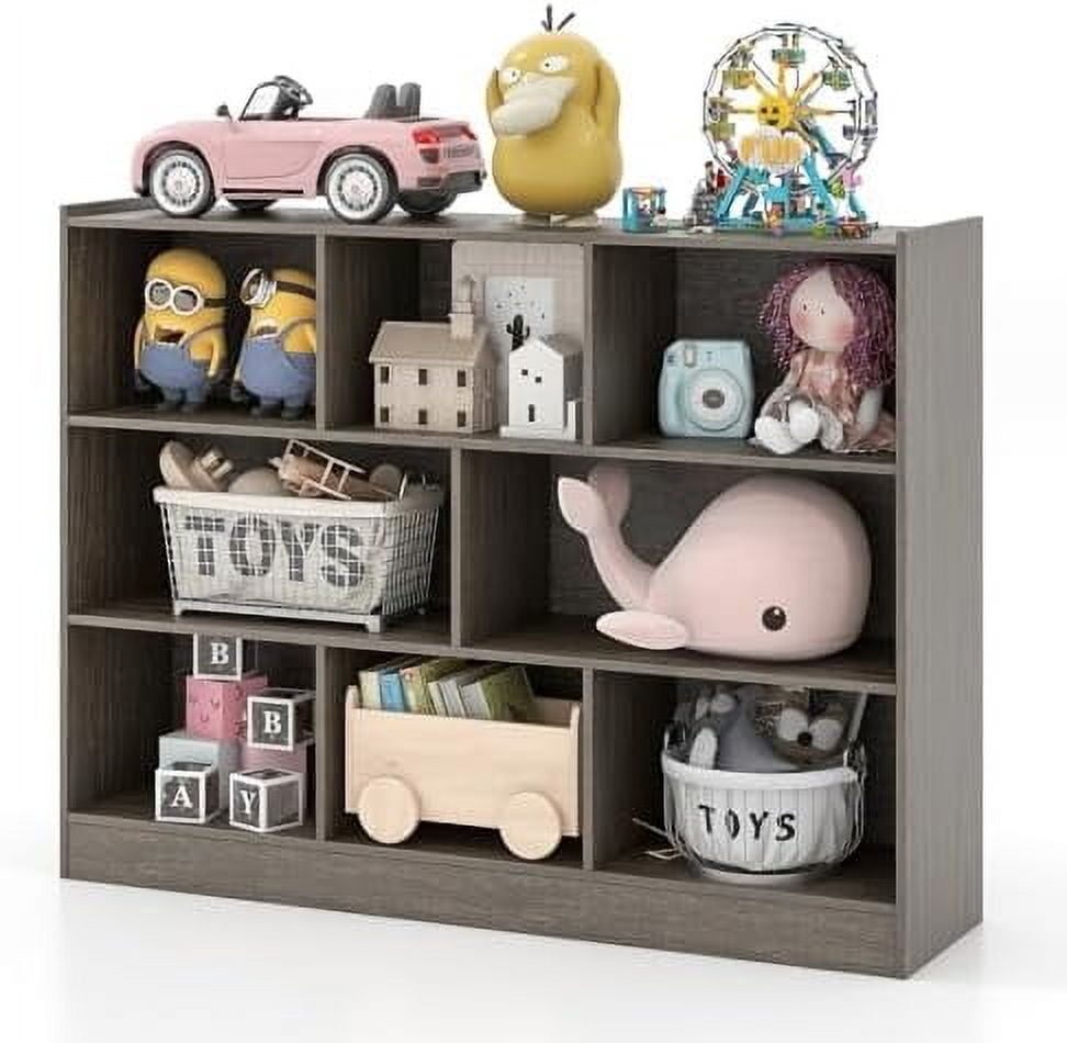 Toy Storage Organizer, 3-Tier Kids Bookshelf, 8 Cube Kids' Bookcases ...