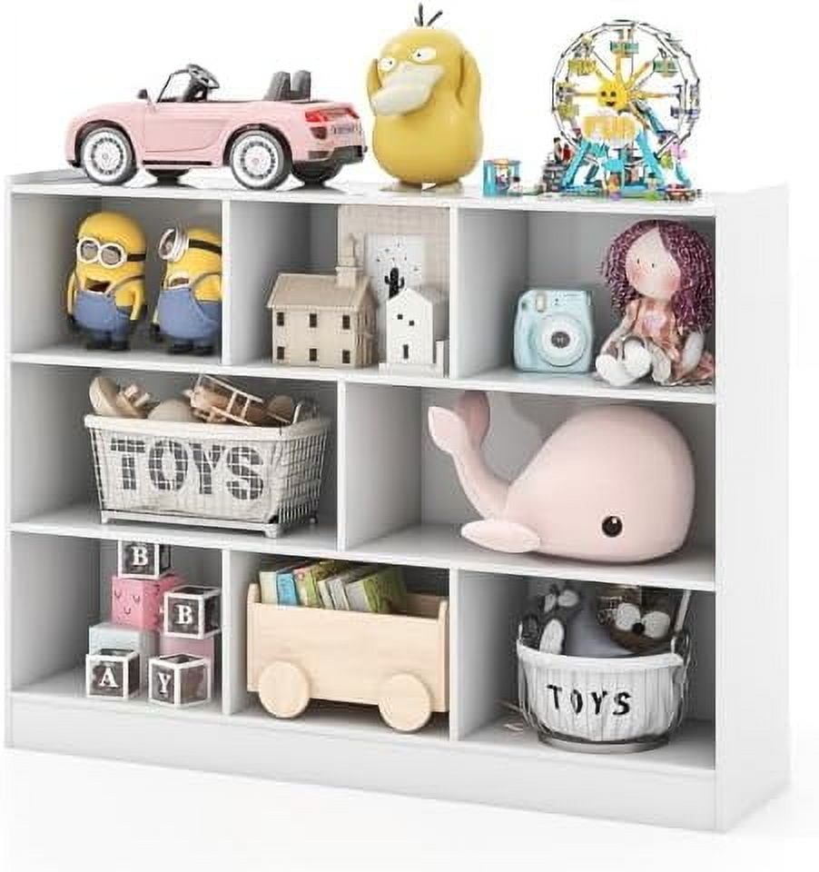 Toy Storage Organizer, 3-Tier Kids Bookshelf, 8 Cube Kids' Bookcases ...