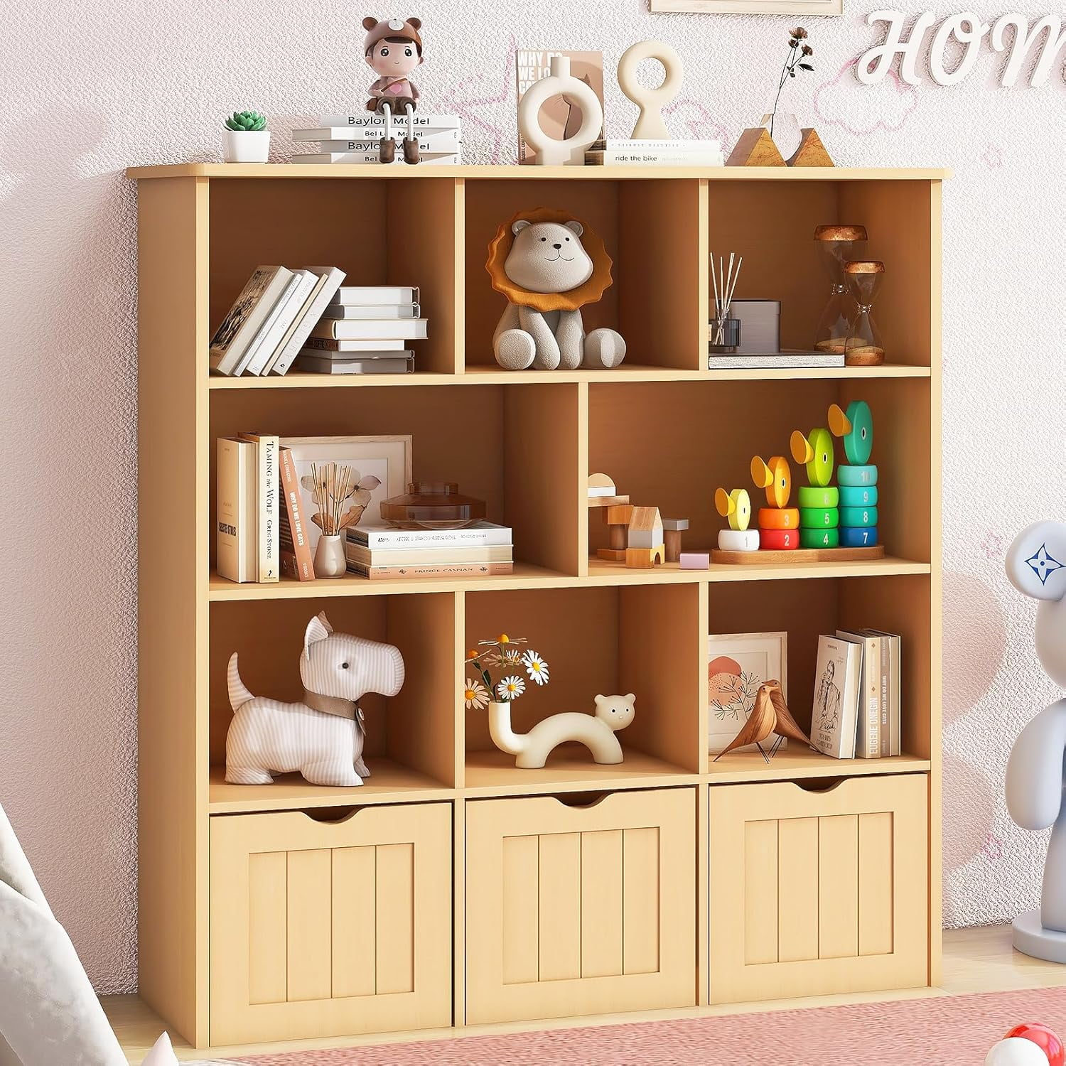 Toy Storage Organizer with Bookshelf, Large Toy Organizers and Storage ...