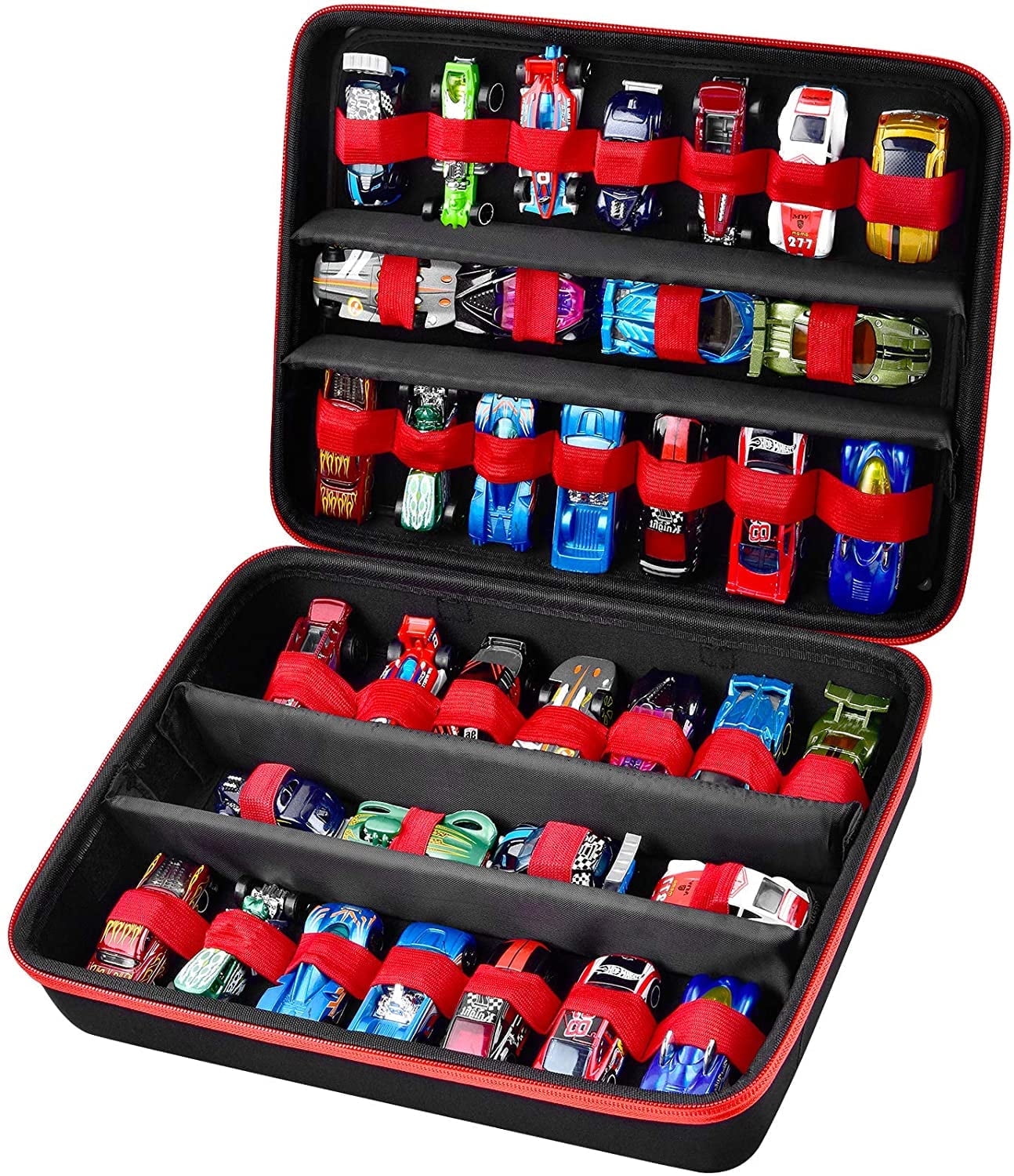 Kids Organized Portable Toy Car Storage Case, Double-sided 36 Slot ...