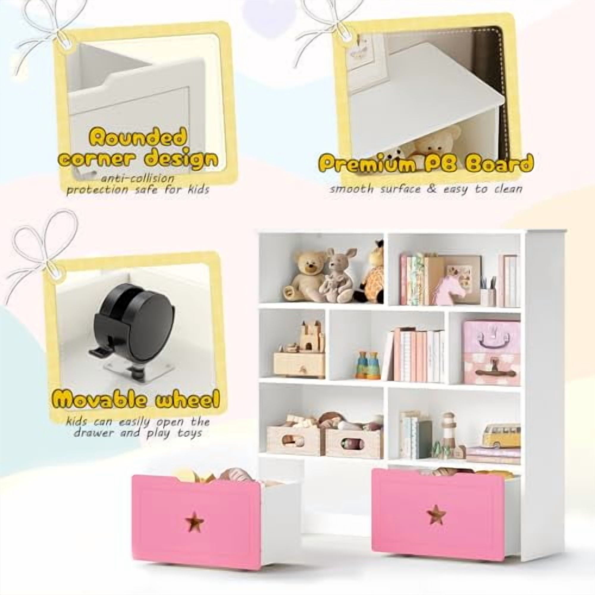 Toy Storage Organizer, Large Toy Organizers and Storage, Boys Toy Shelf ...