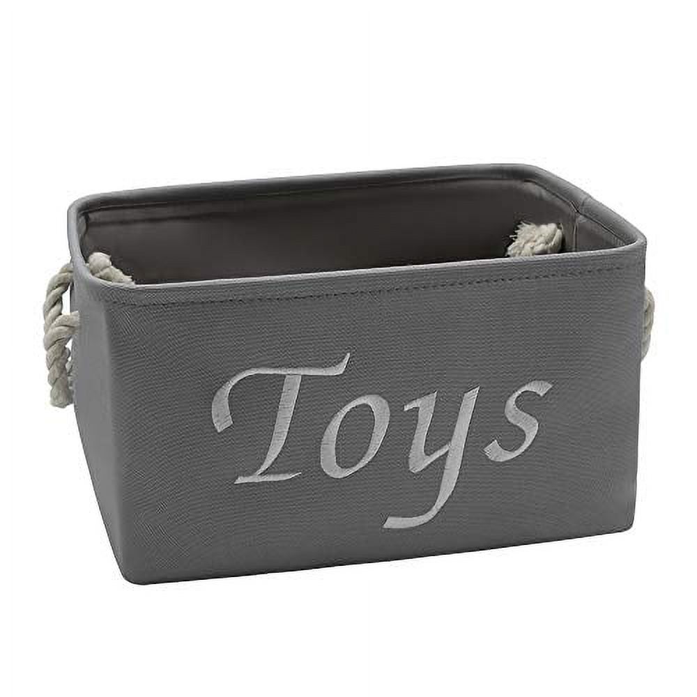 Toy Storage Tote Bin - Toys Box - Embroidered Collapsible Basket ...