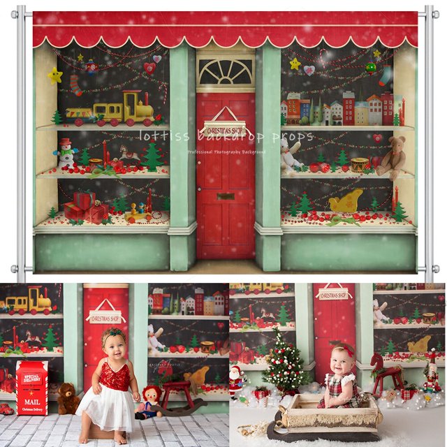 Toy Store Christmas Backdrops Adult Kids Cake Smash Photocall Winter ...