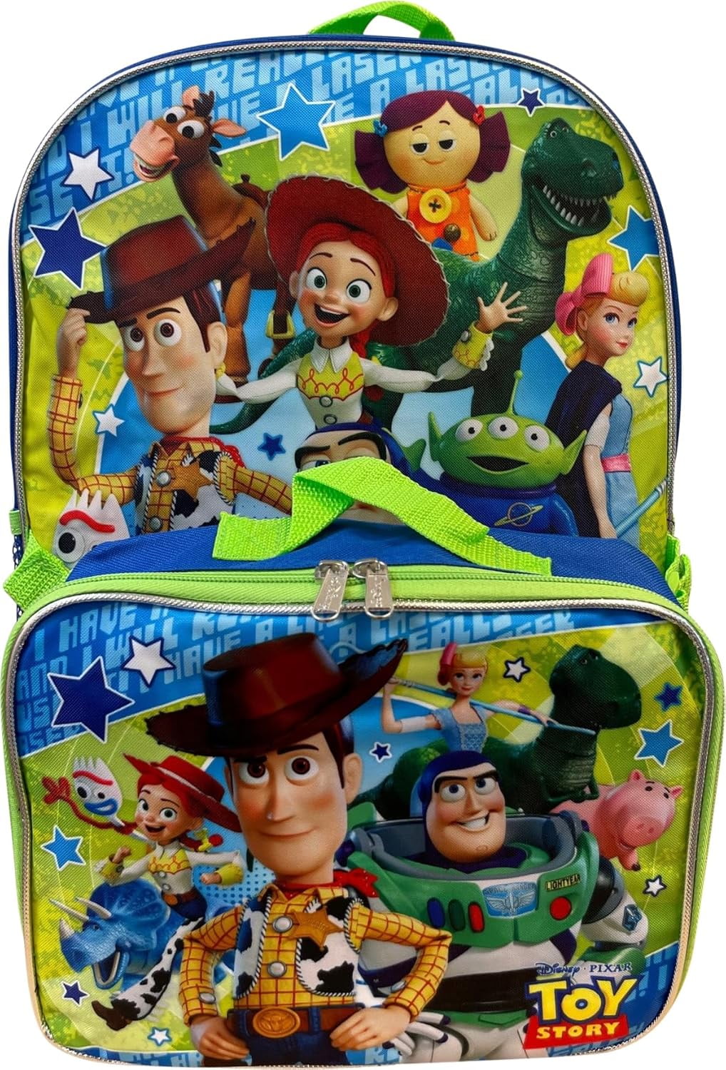 Toy Story 16" Durable Polyester School Backpack with Attached Lunch Box ...