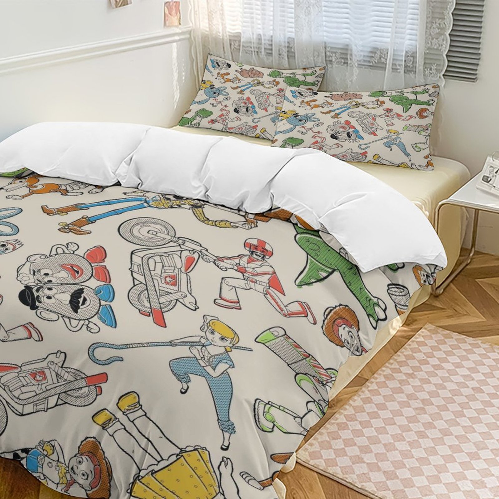 Toy Story 3 Piece Bedding Set Cartoon Comforter Set Cute Duvet Cover ...