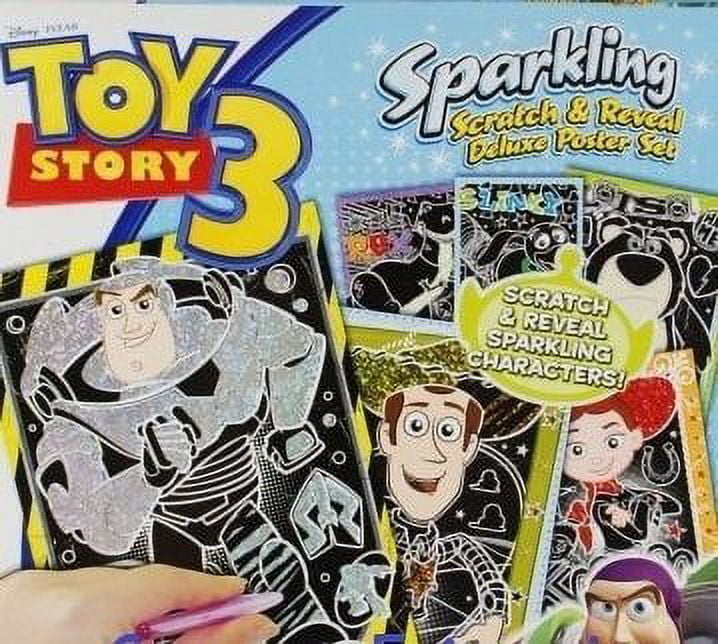 Toy Story 3 Sparkling Scratch & Reveal Deluxe Poster Set - 6 Sparkling ...