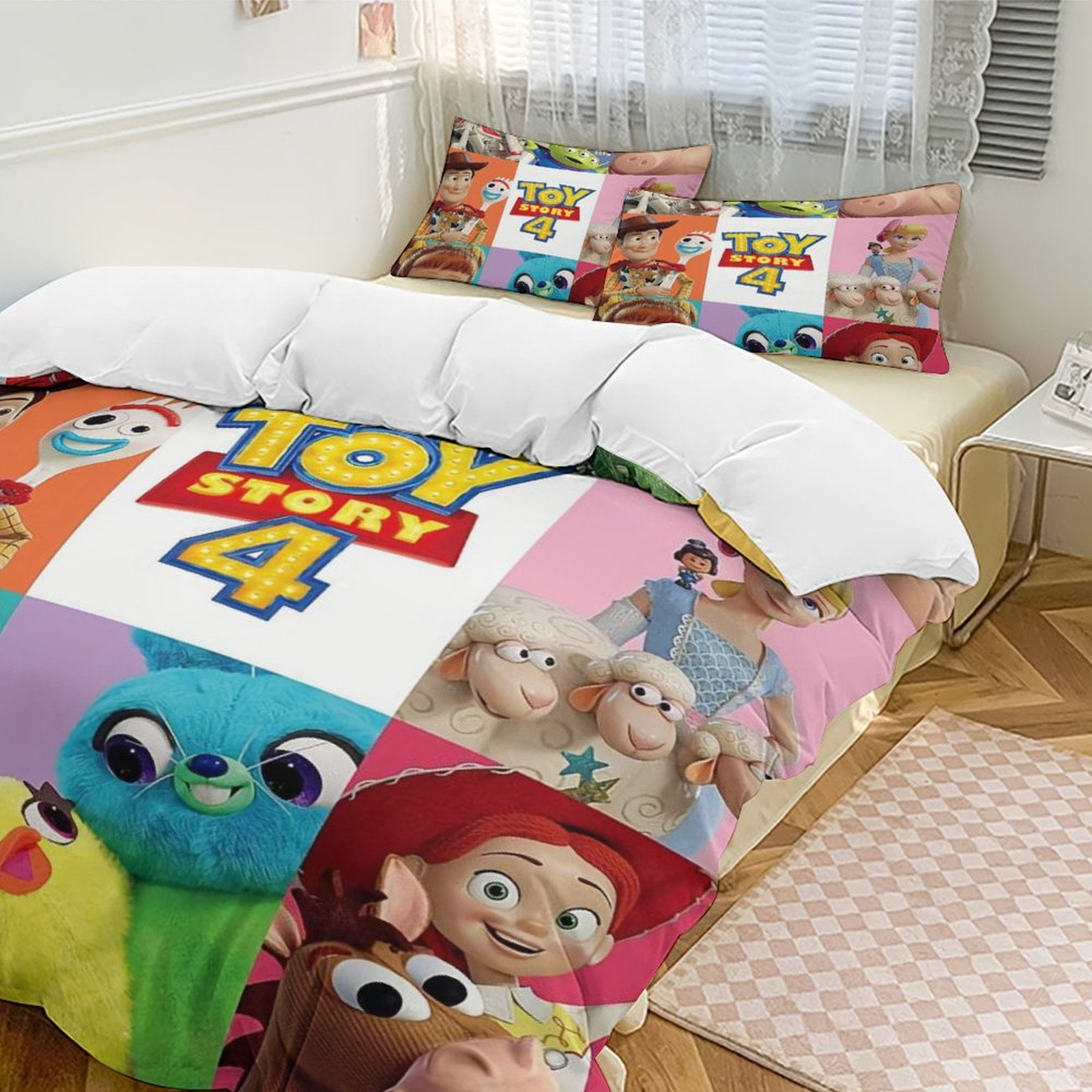 Toy Story 3-piece Home Bed Set, Classic Cartoon Polyester Wash Student ...