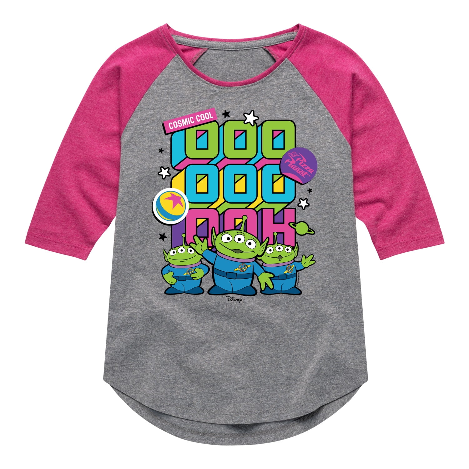 Toy Story 4 - Aliens Ooo Stacked - Toddler & Youth Girls Raglan Graphic ...