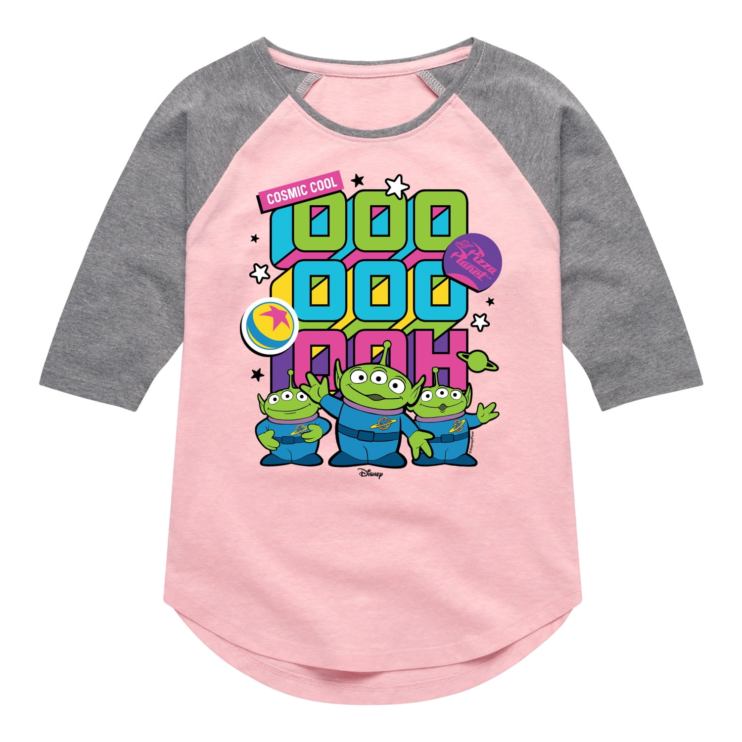 Toy Story 4 - Aliens Ooo Stacked - Toddler & Youth Girls Raglan Graphic ...