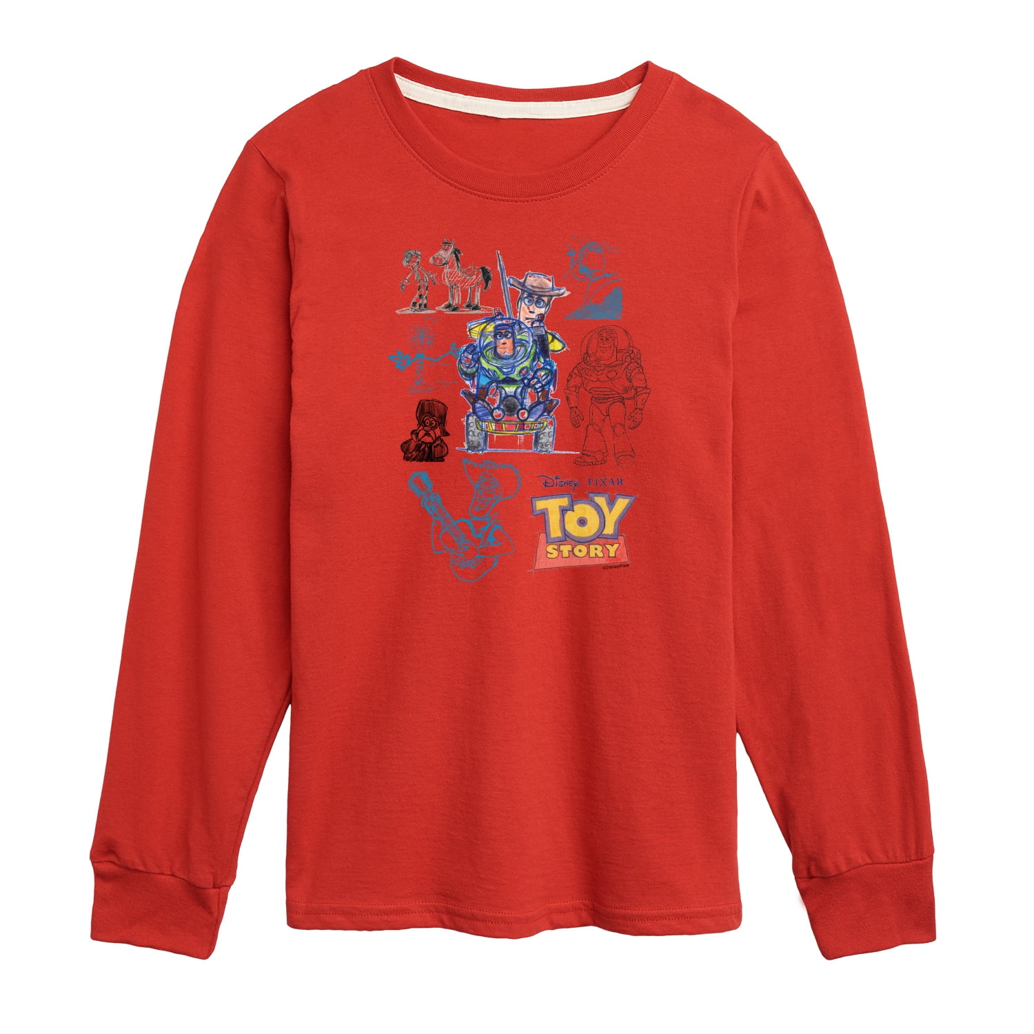 Toy Story 4 - Character Sketches - Toddler & Youth Long Sleeve Graphic ...