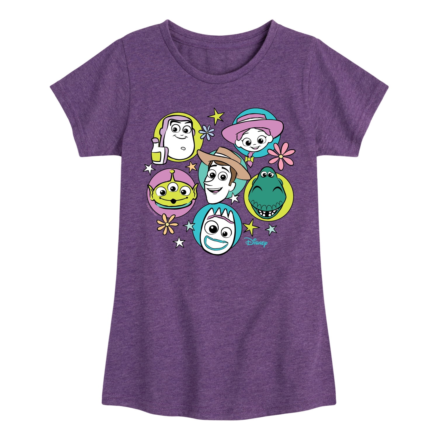 Toy Story 4 - Group Grid - Toddler & Youth Girls Short Sleeve Graphic T ...