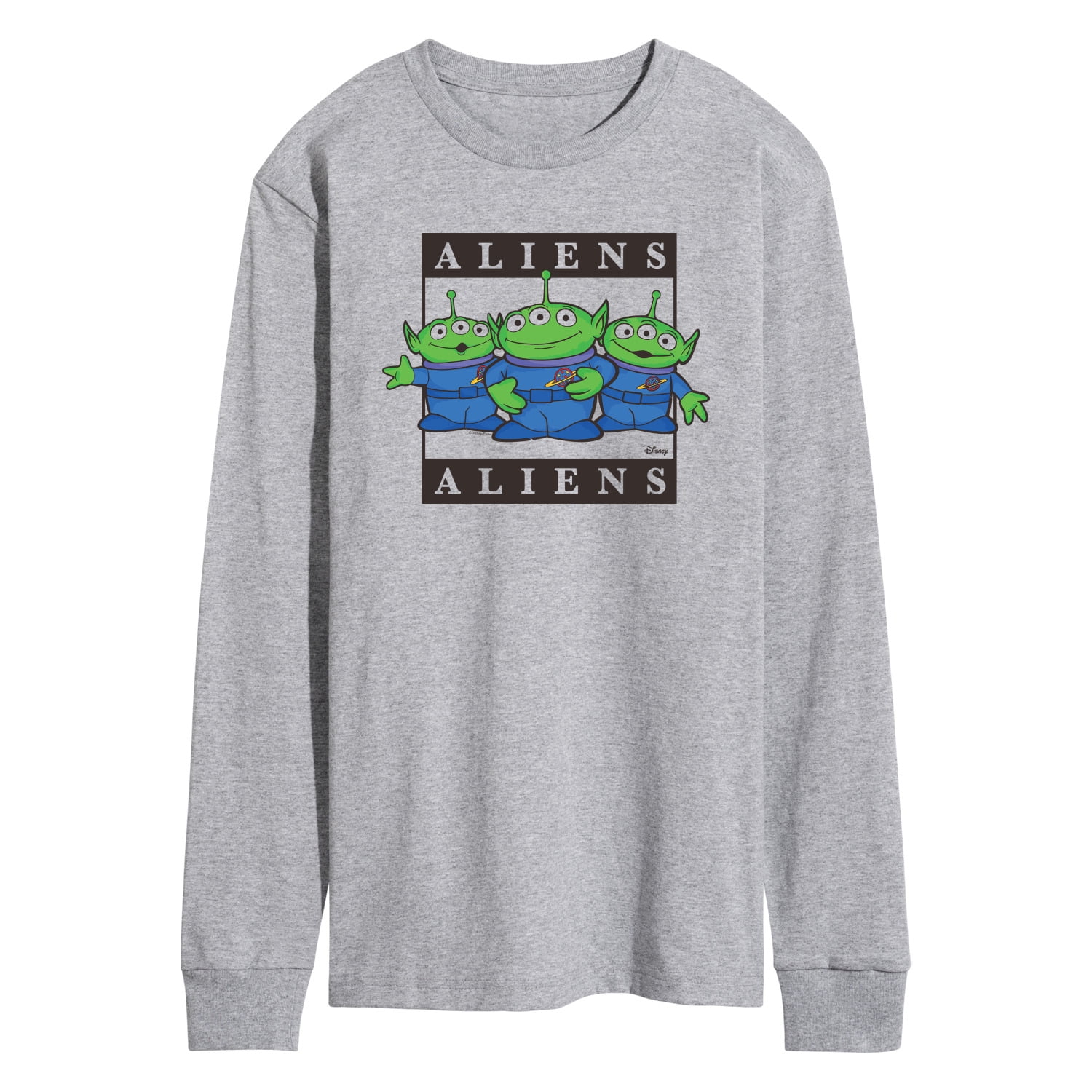 Toy Story 4 - Type Block Aliens - Men's Long Sleeve T-Shirt - Walmart.com