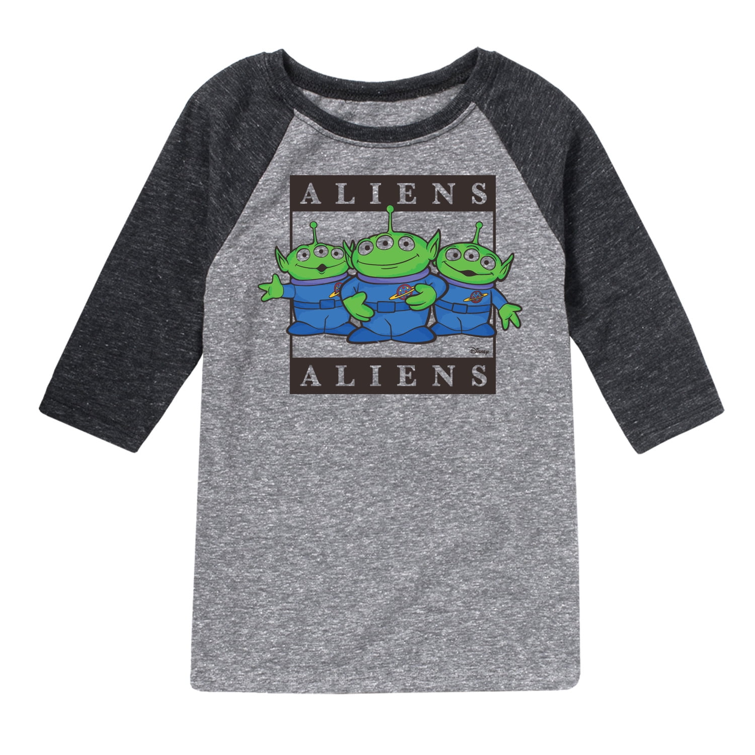 Toy Story 4 - Type Block Aliens - Toddler & Youth Raglan Graphic T ...