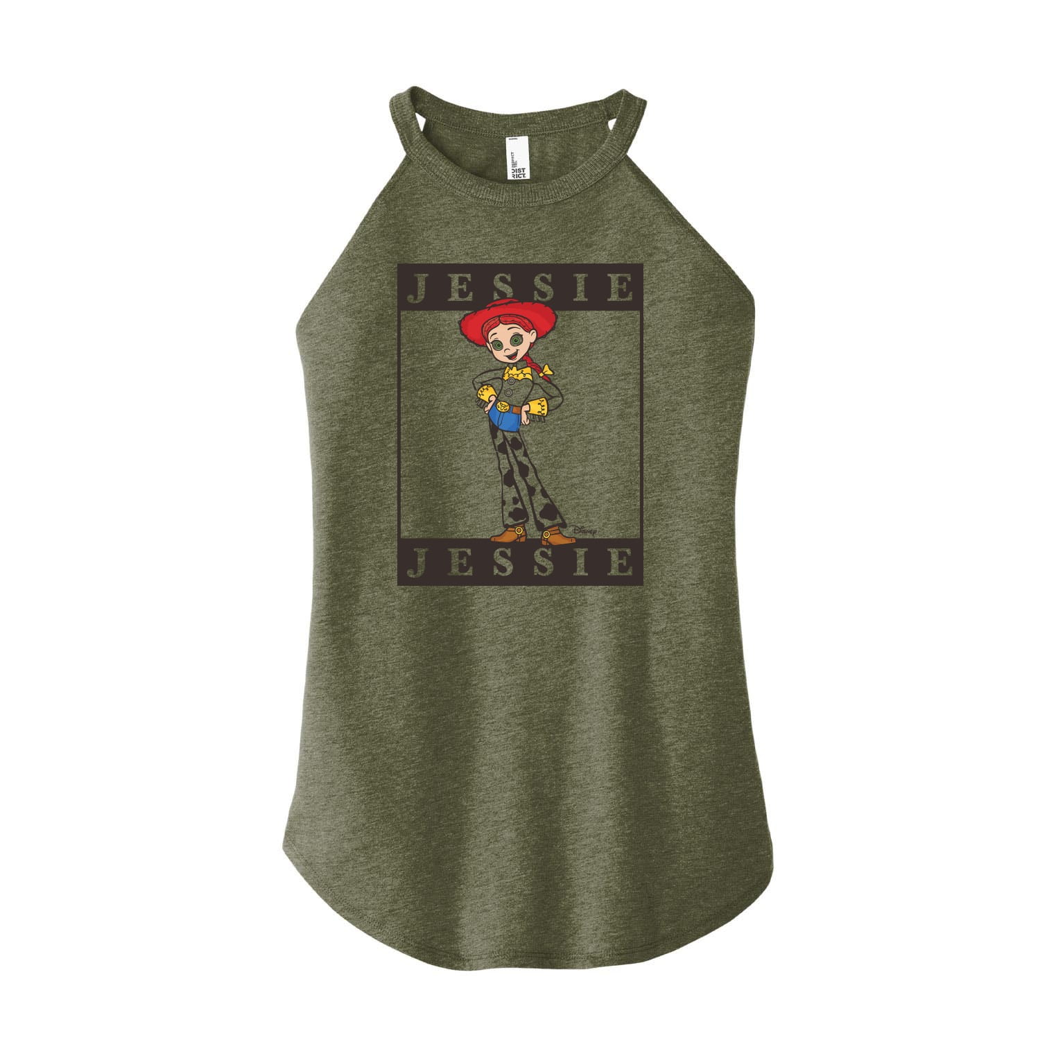 Toy Story 4 - Type Block Jessie - Juniors High Neck Tank Top - Walmart.com