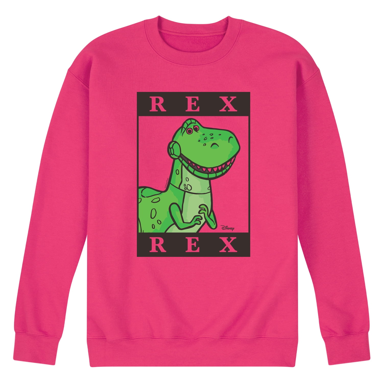 Toy Story 4 - Type Block Rex - Men's Crew Neck Fleece Pullover ...